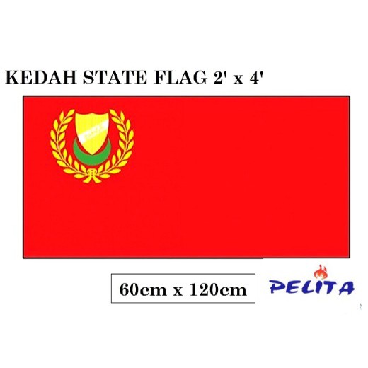 Flag Kedah 2ft x 4ft / 3ft x 6ft/2ftx8ft ( Bendera Kedah ) | Shopee ...