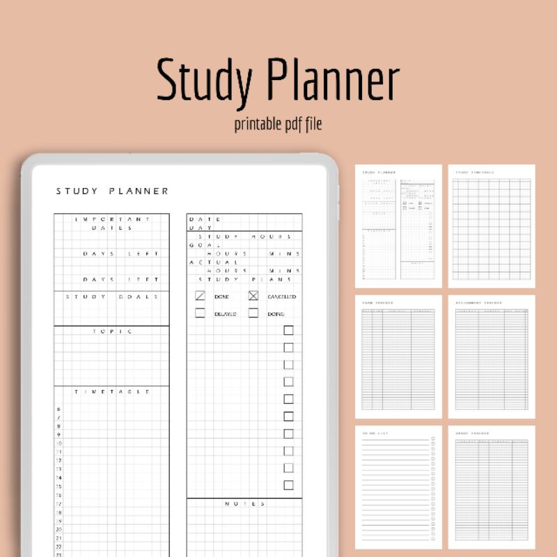 STUDENT Digital Planner ☘ plan, timetable, exam, assignment, grade, to ...