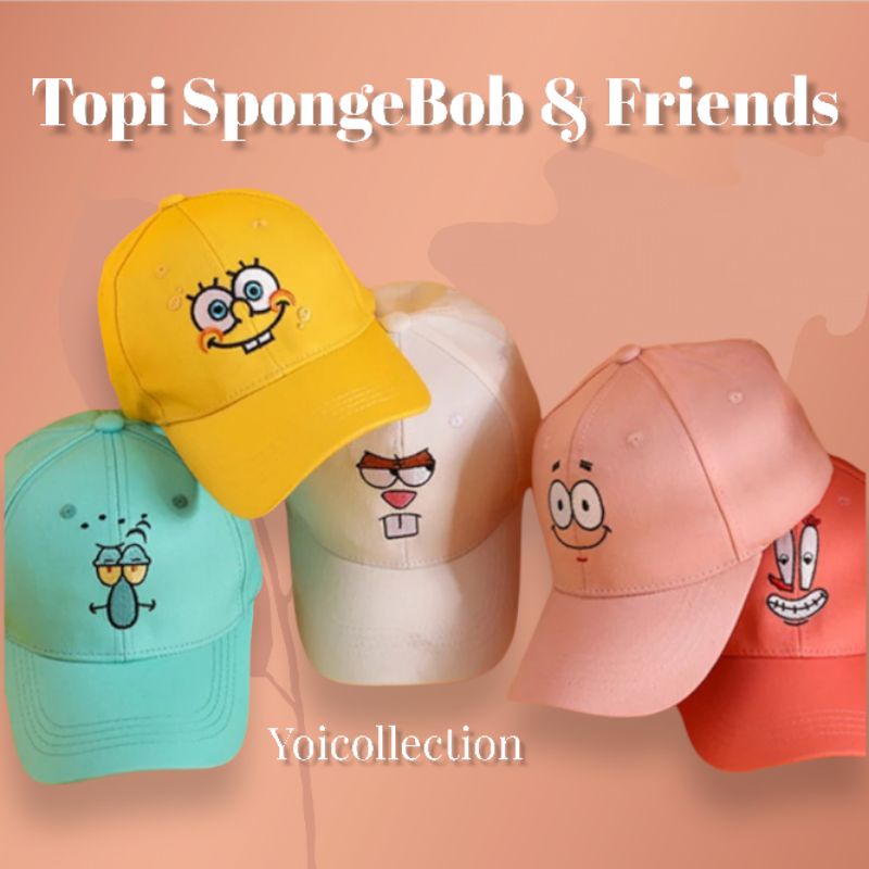 Spongebob & Friends Character Embroidered Baseball Cap | Shopee Malaysia