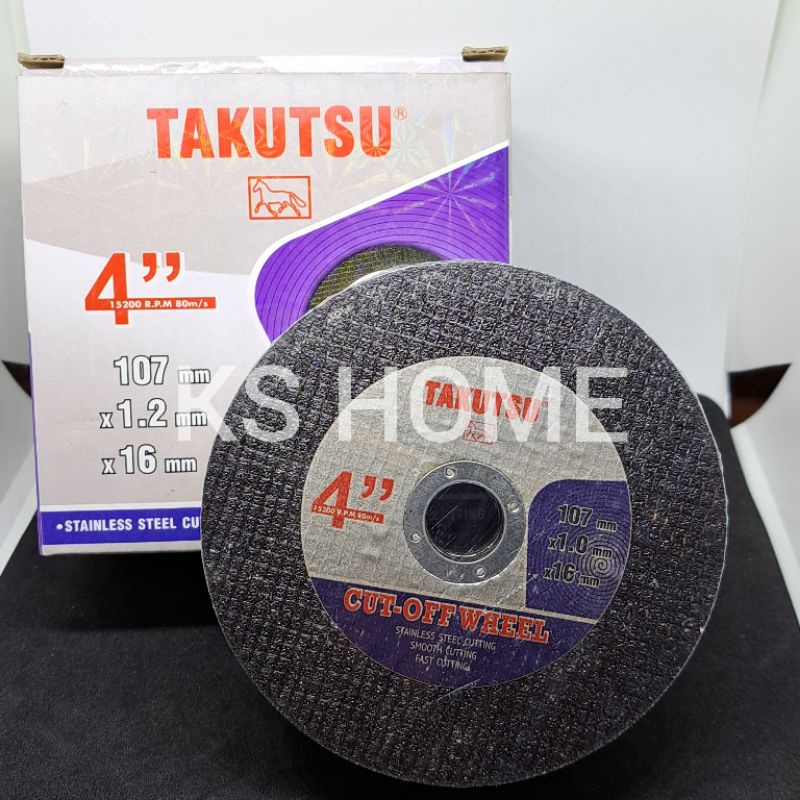 [4" X 1.2MM X 50 Pcs] TAKUTSU Cutting Disc Mata Potong Besi Stainless ...