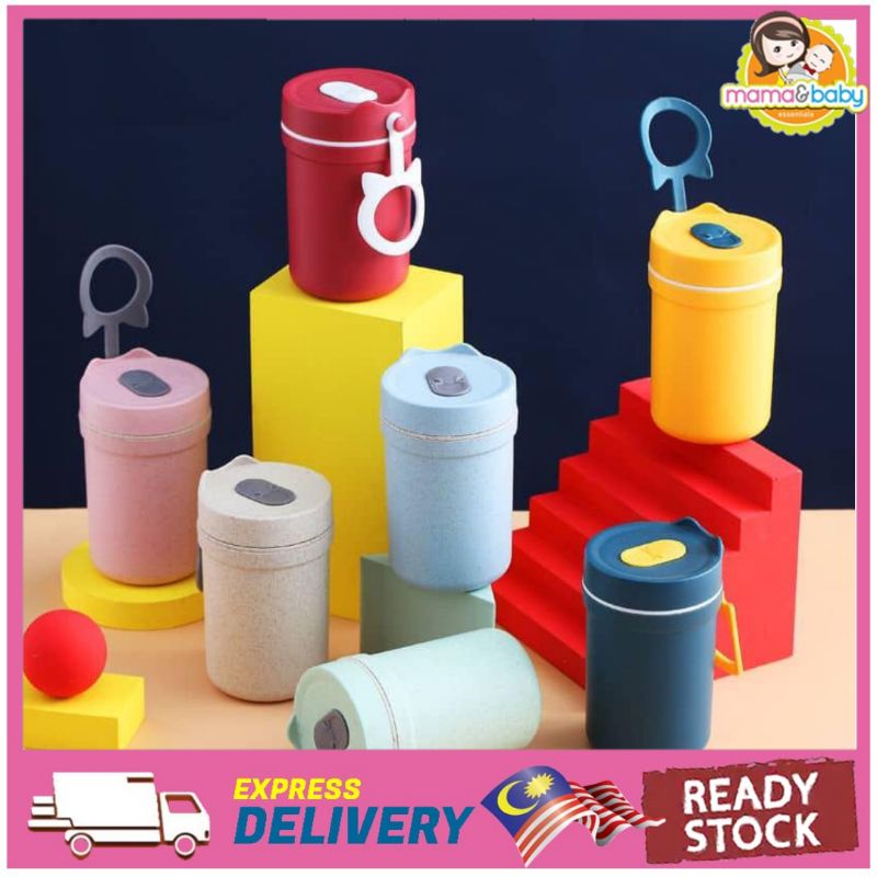 🇲🇾🔥[READY STOCK]🔥Microwave Wheat Straw Insulation Soup Cup (Leakproof ...