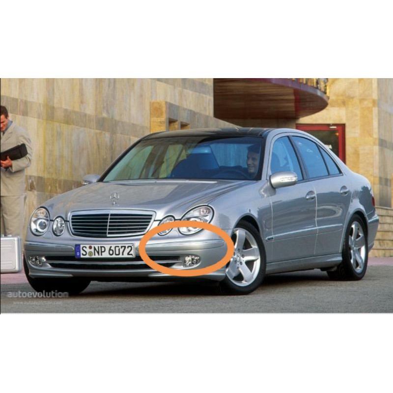 BUMPER STRIP + CRHOME MOULDING MERCEDES W211 (2003-2006) FRONT BUMPER ...