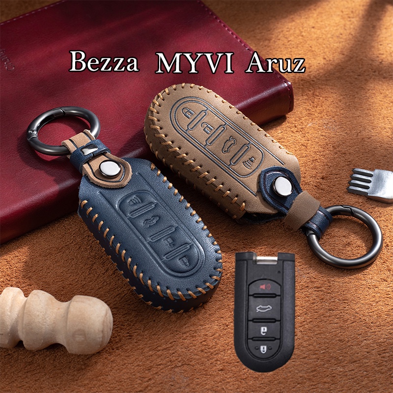 Perodua Leather Car Key Cover Case MYVI BEZZA AXIA ARUZ ALZA Remote ...
