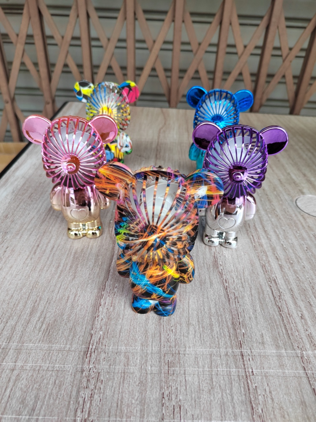 Rechargeable Battery Hand Fan Bear Brick Merchandise Bearbrick Fan 2022 ...