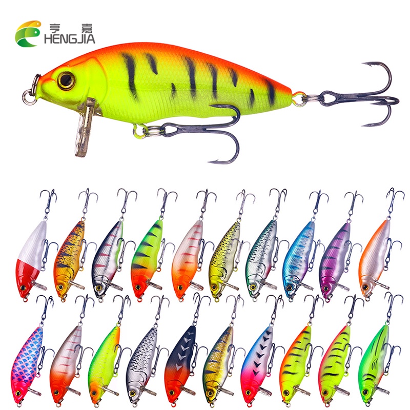 Hengjia 20 Color SwimBait Lure Hard Fishing Bait 7cm/8.4g Little Fat ...
