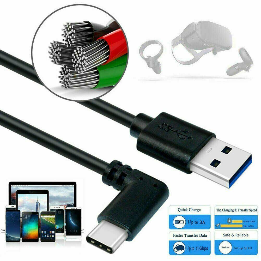 For Oculus Quest 2 Headset PVC Link Cable VR Game USB Type C Extension ...