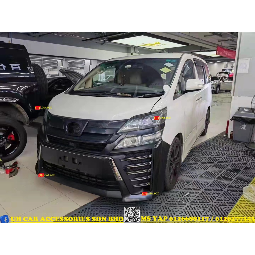 TOYOTA VELLFIRE ANH20 2008 CONVERT TO 2018 BODYKIT BUMPER GRILL DOOR ...