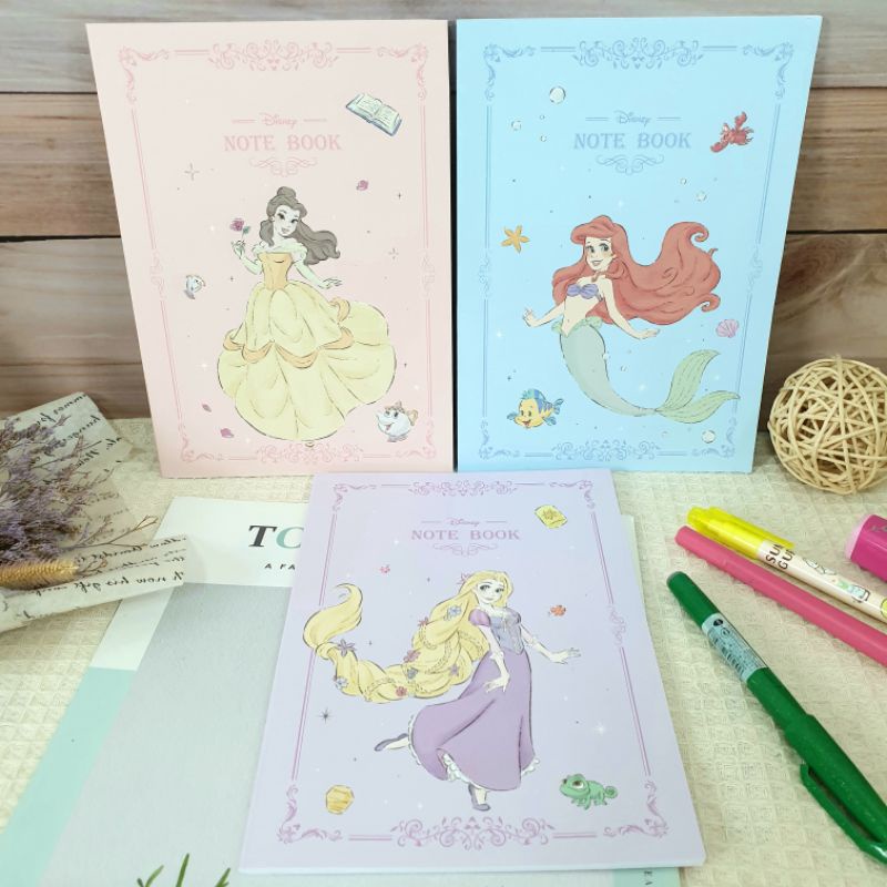 Disney Princess Notebook 25K Fixed Page Belle Rapunzel | Shopee Malaysia