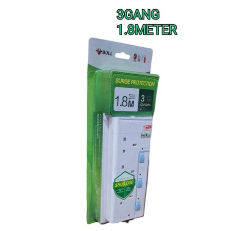 GONGNIU/BULL TRAILING SOCKET GONGNIU EXTENSION SOCKET HEAVY DUTY SIRIM N SURGE PROTECTOR 3GANG ...