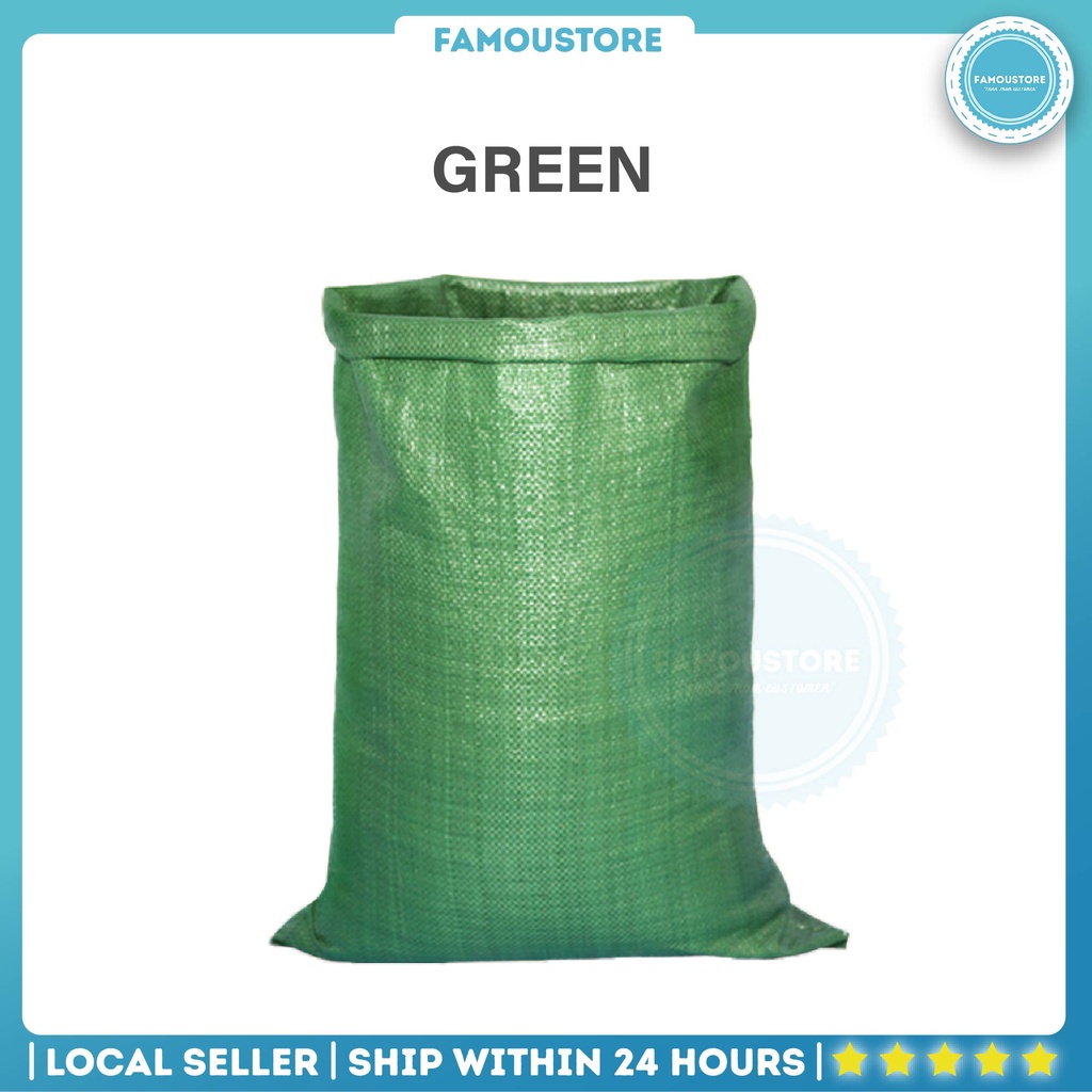 1PC Large PP Woven Guni Bag Sand Courier Storage Plastic Gunny Sack ...