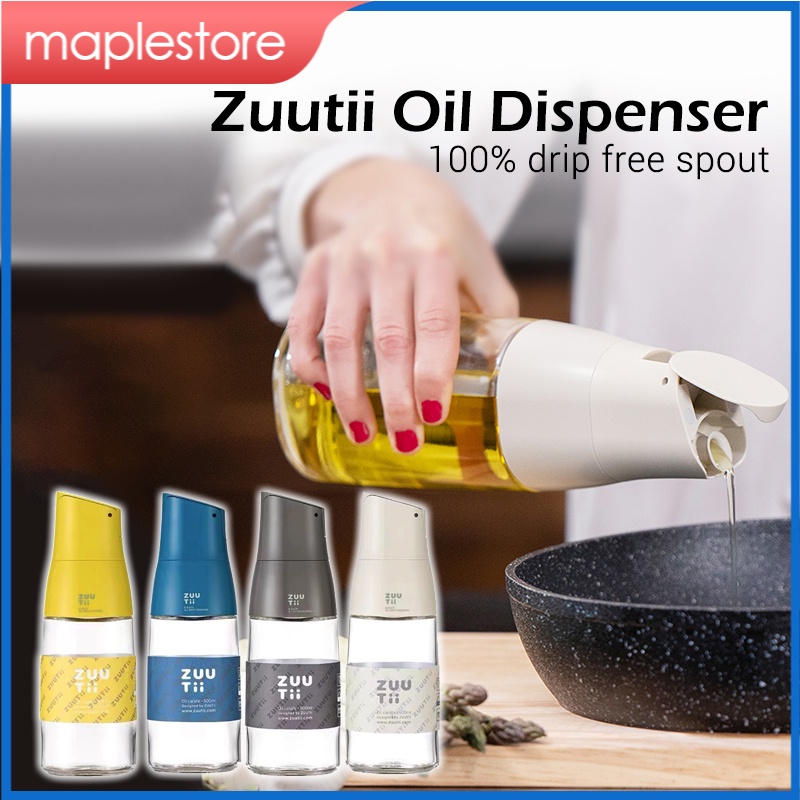 Maplestore Zuutii 500ml Auto Flip Oil Dispenser Non Drip Oil Carafe Can Gravity Switch Cover ...