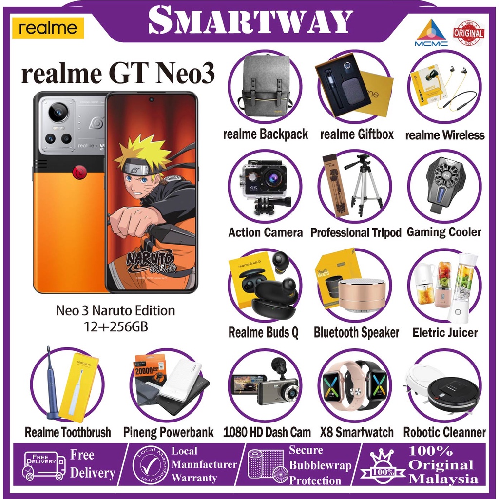 Realme GT NEO 3 Naruto Edition l Realme GT NEO 3 (12GB+256GB) 150W ...