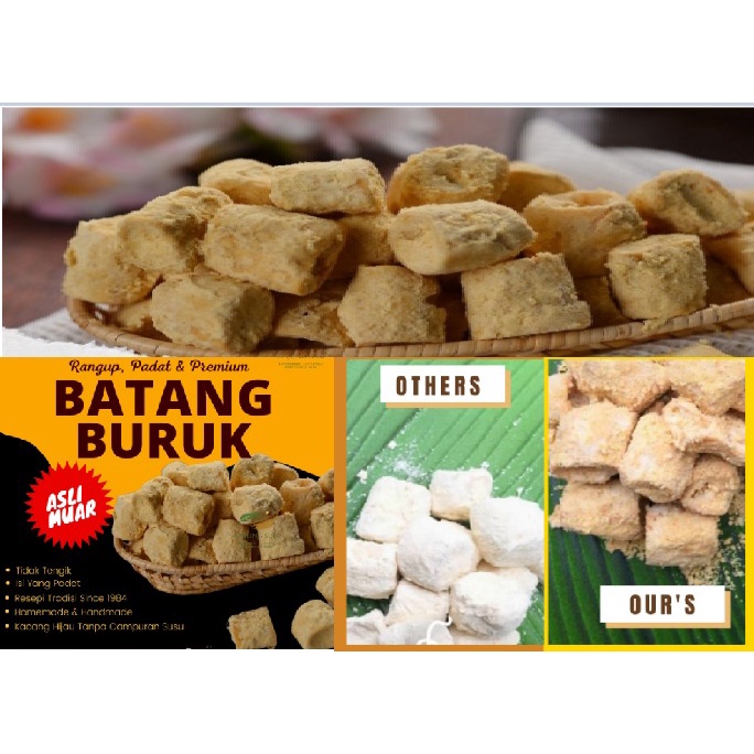 KUIH BATANG BURUK MUAR ORIGINAL 450GRM++ (KACANG HIJAU) | Shopee Malaysia