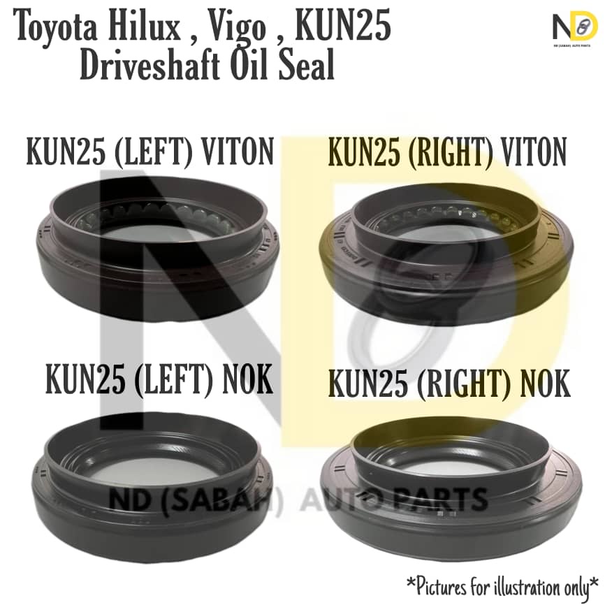 TOYOTA HILUX VIGO KUN25 DRIVESHAFT OIL SEAL NOK / VITON 90311-T0035 / 90311-T0037 47x69x10x16.5 ...
