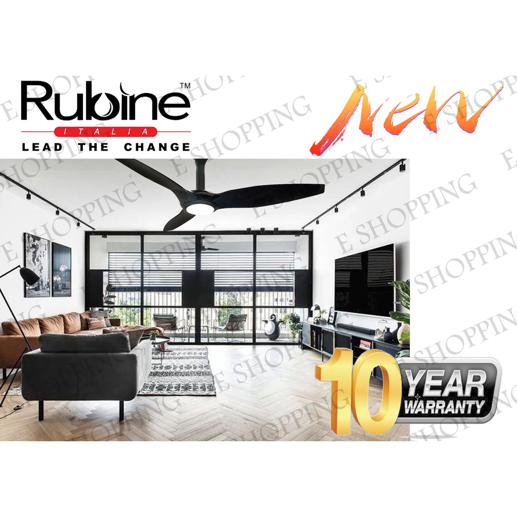 Rubine RCF-INTERO60-3BL-PW Ceiling Fan / Rubine DC Fan | Shopee Malaysia