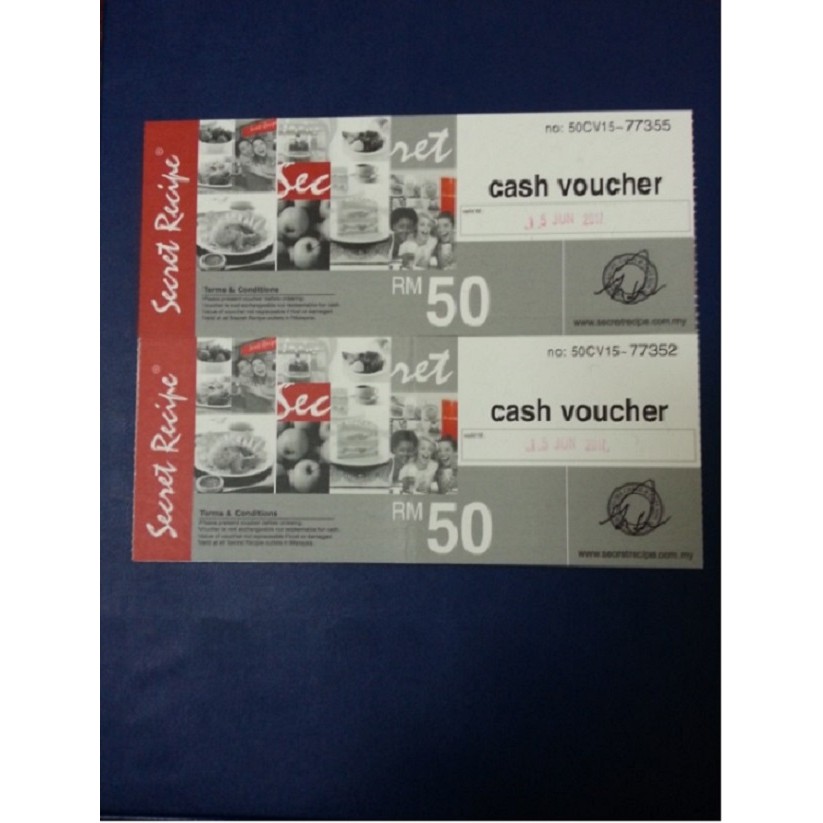 RM100 Secret Recipe Cash Voucher - (RM50 * 2 pcs) | Shopee Malaysia
