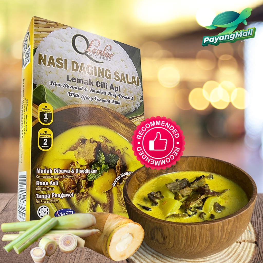 Nasi Daging Salai Masak Lemak Cili Api Ready To Eat Travel Food Pack ...