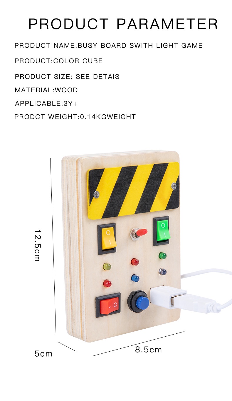 Treeyear LED Light Switch Toys for Toddlers Montessori Busy Board ...