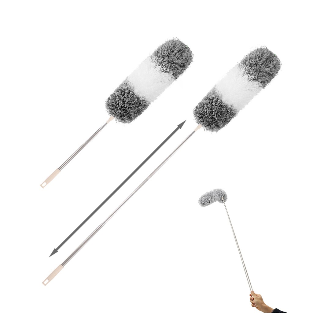 Long Microfiber Duster with Extension Pole - Stainless Steel (254cm ...
