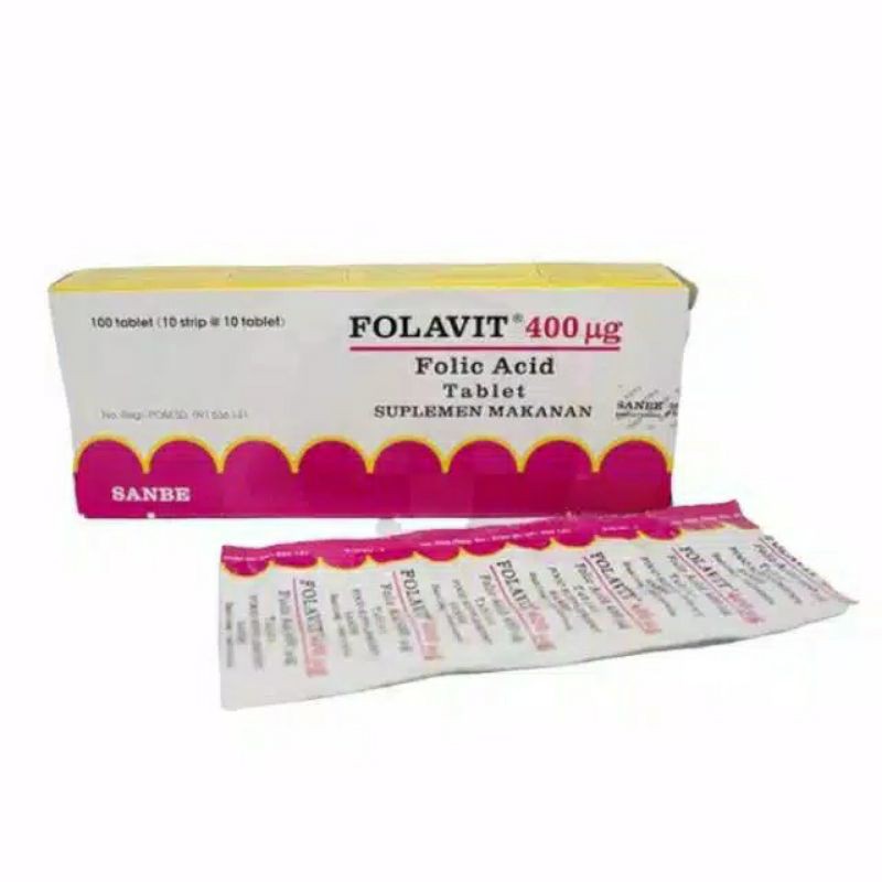 Folavit 400 Mg 3 Strips Contents 30 Tablets / Pregnancy Supplements ...