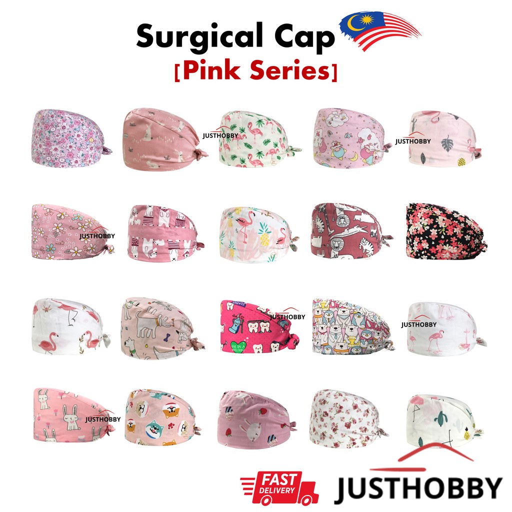 [🇲🇾 ReadyStock [FRONTLINERS] [PINK Series] Surgical headcap surgical ...