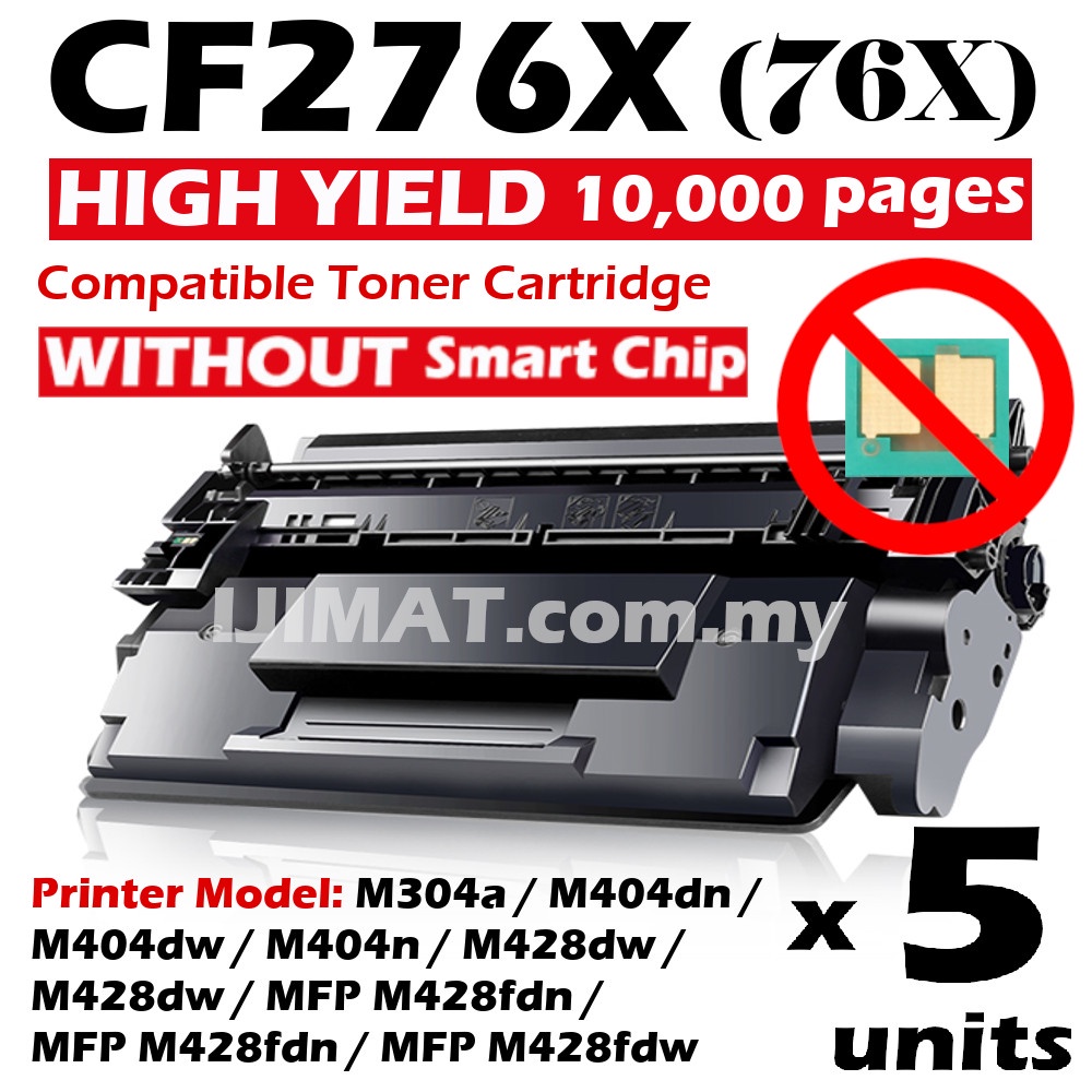 5x Compatible HP CF276X 76X CF 276X CF276A Laserjet Pro M404 M428 ...