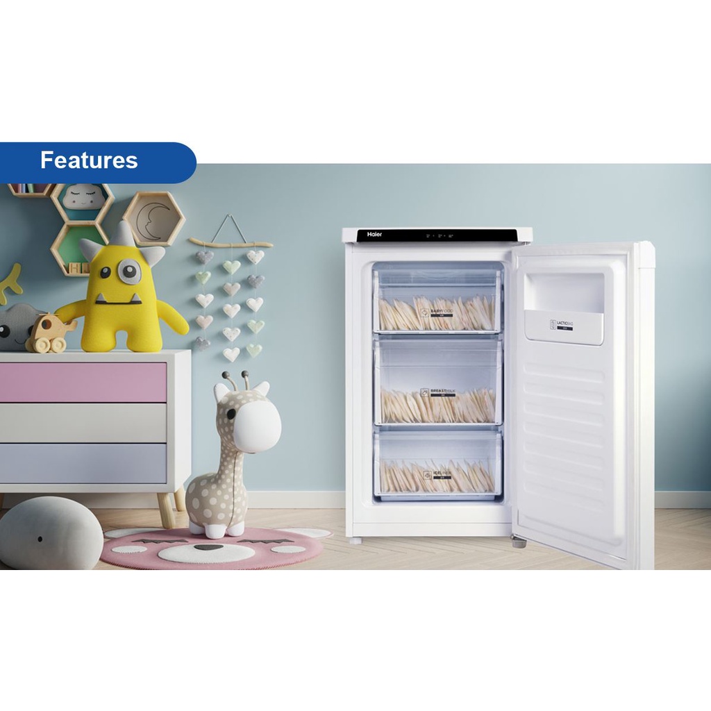 HAIER 250L/168L/90L No Frost Upright Freezer Digital Touch | Shopee ...