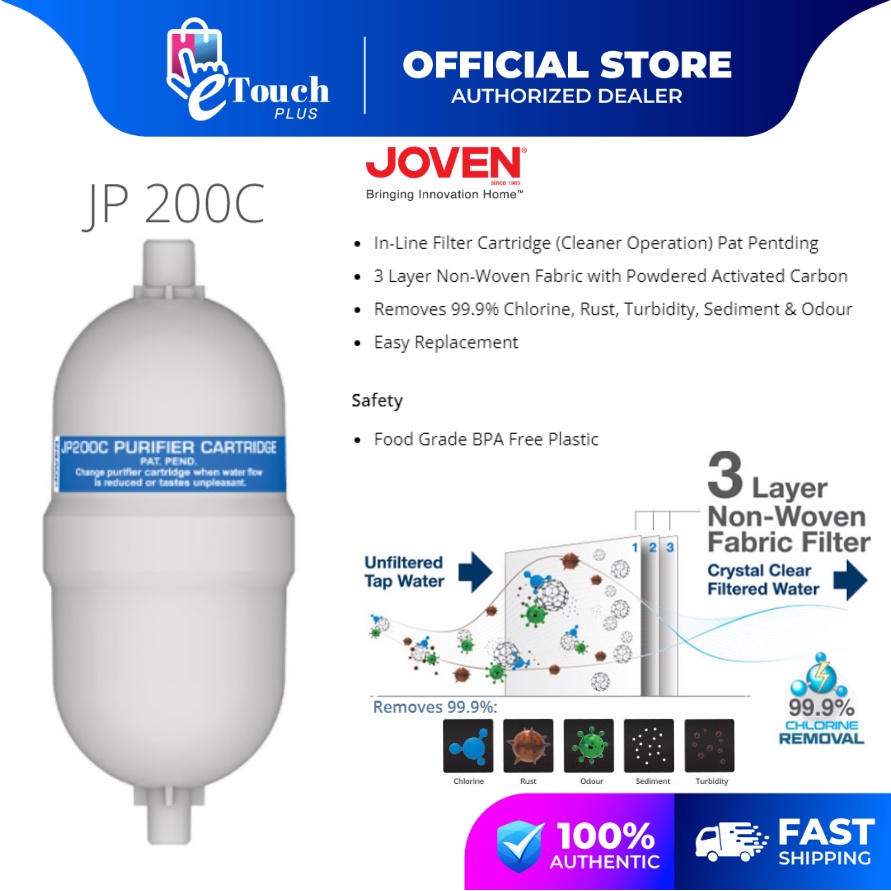 [Free Shipping] Joven Water Purifier Filter Cartridge JP200C For Replace Joven JP200 | Shopee ...