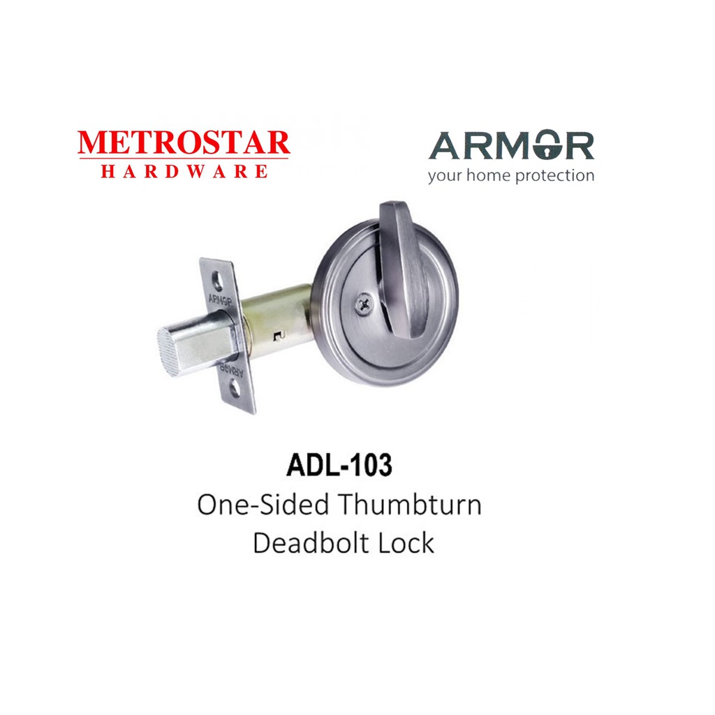 Armor One Sided Thumbturn Deadbolt Lock ADL 103 | Shopee Malaysia