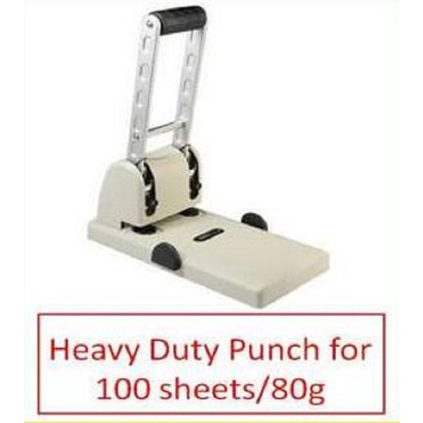 Heavy Duty Puncher Deli 0130 Two Holes Heavy Duty Punch (100 sheets ...