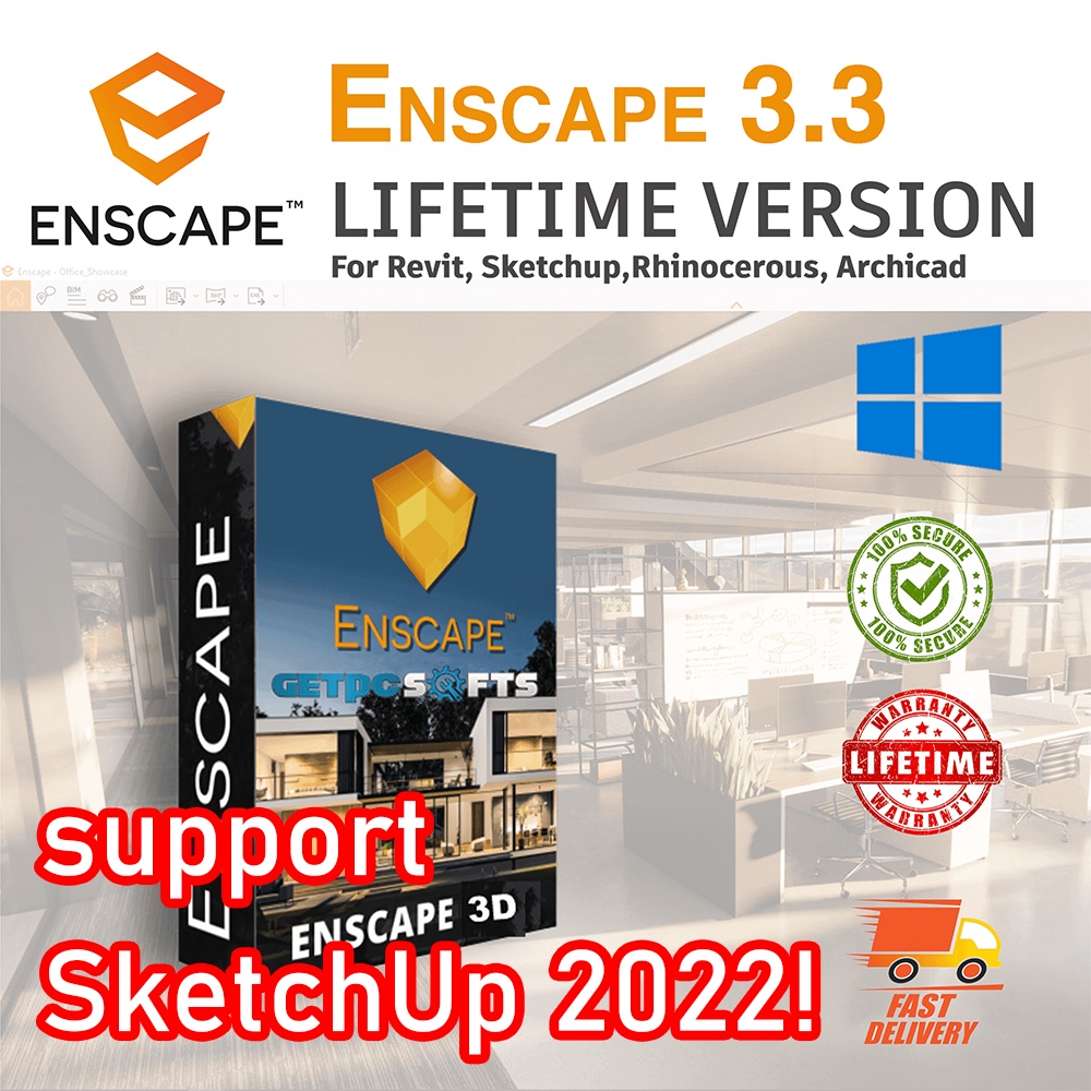 Latest 2021 】 Enscape 3D 3.3 for Sketchup 2022【LIFETIME VERSION】Assets ...