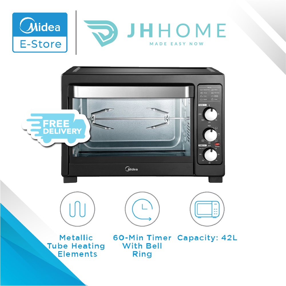 Midea 42L Electric Oven toaster MEO-42LGY-BK | Shopee Malaysia