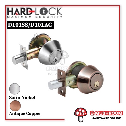 Hard-Lock D101 SS/AC Deadbolt Single Cylinder With Thumbturn | Shopee ...
