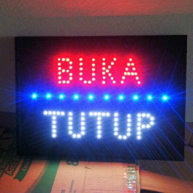 Led light writing / led sign opens and closes on and off switch ...