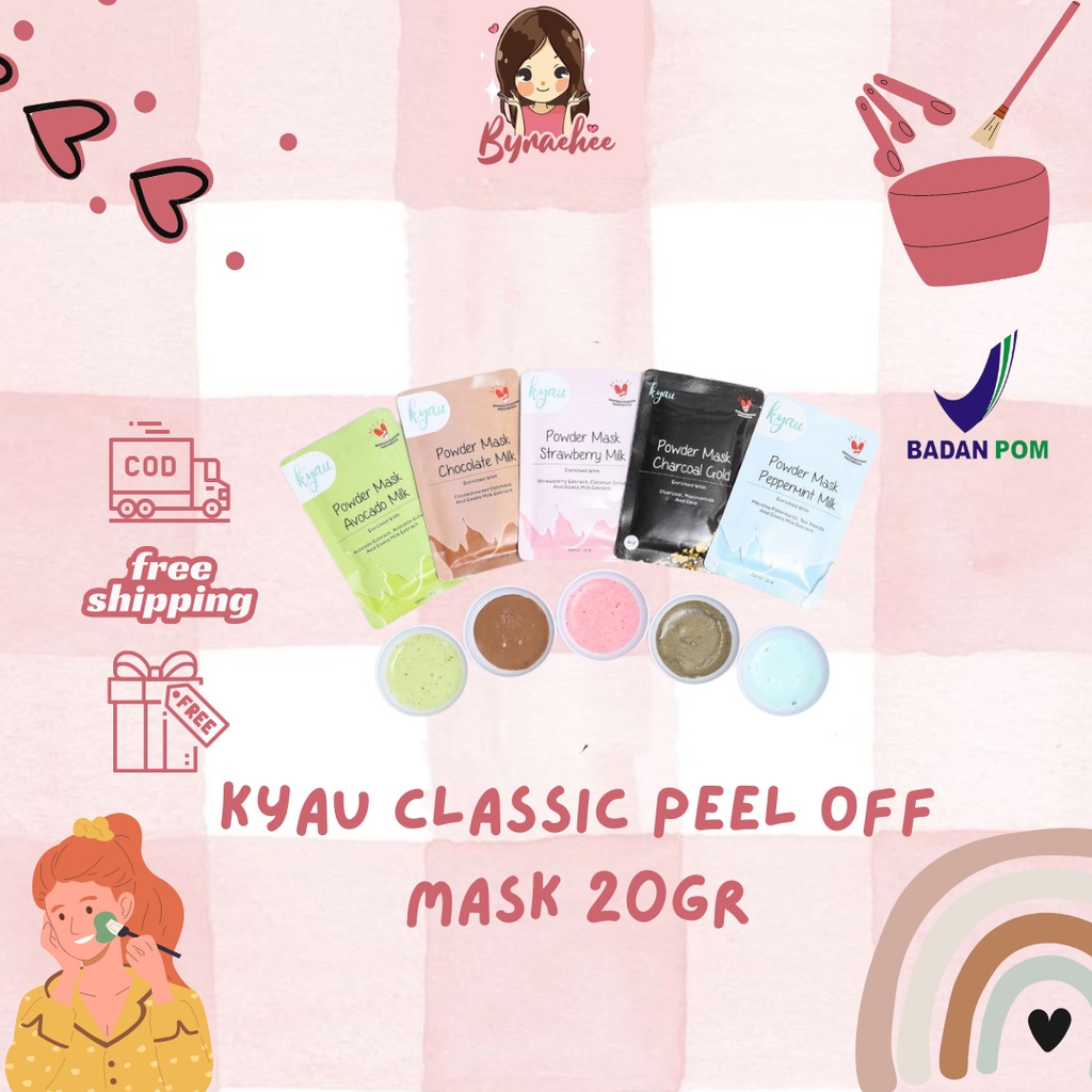 BPOM Kyau Classic Series Powder Mask Peel Off 20gr Masker Peel Off ...