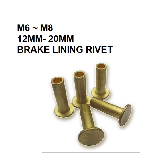 M5~M8 LENGTH 12mm - 20mm BRAKE LINING RIVET 铆钉 | Shopee Malaysia