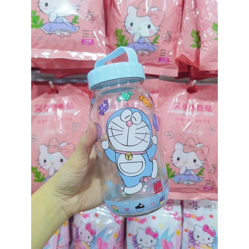 Sanrio Thailand DoaramonWater Bottle Botol Air Glass Container Jar with ...