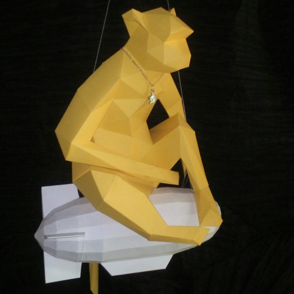 DIY 3D Papercraft A4 Paper Model Decor Kit: Monkey | Shopee Malaysia