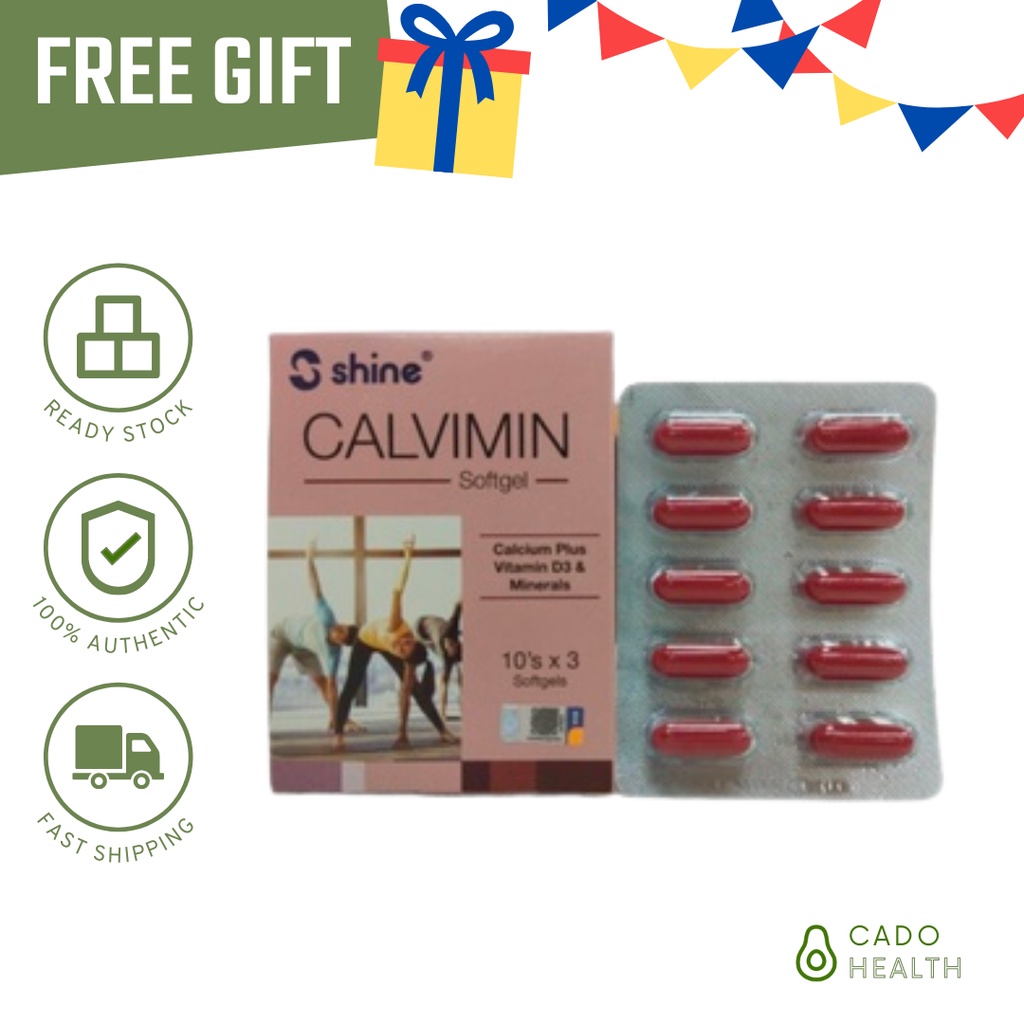 Shine Calvimin [EXP: 05/2023] 30s' Softgel (7 in 1 Advanced Formula ...