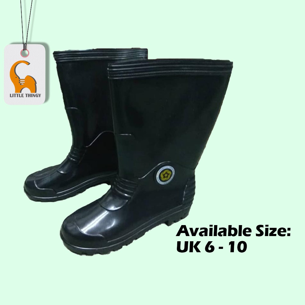 Black Rubber Boot Shoes Size 6-10 Safety Boots For Kitchen Wet Floor ...