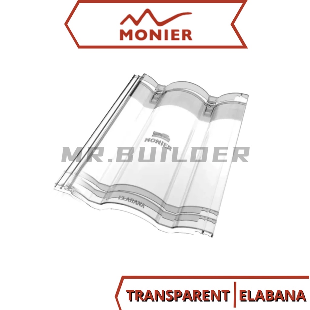 MONIER GAJAH SAF Transparent Roof Tile Elabana Toplight Clear Roof Atap ...