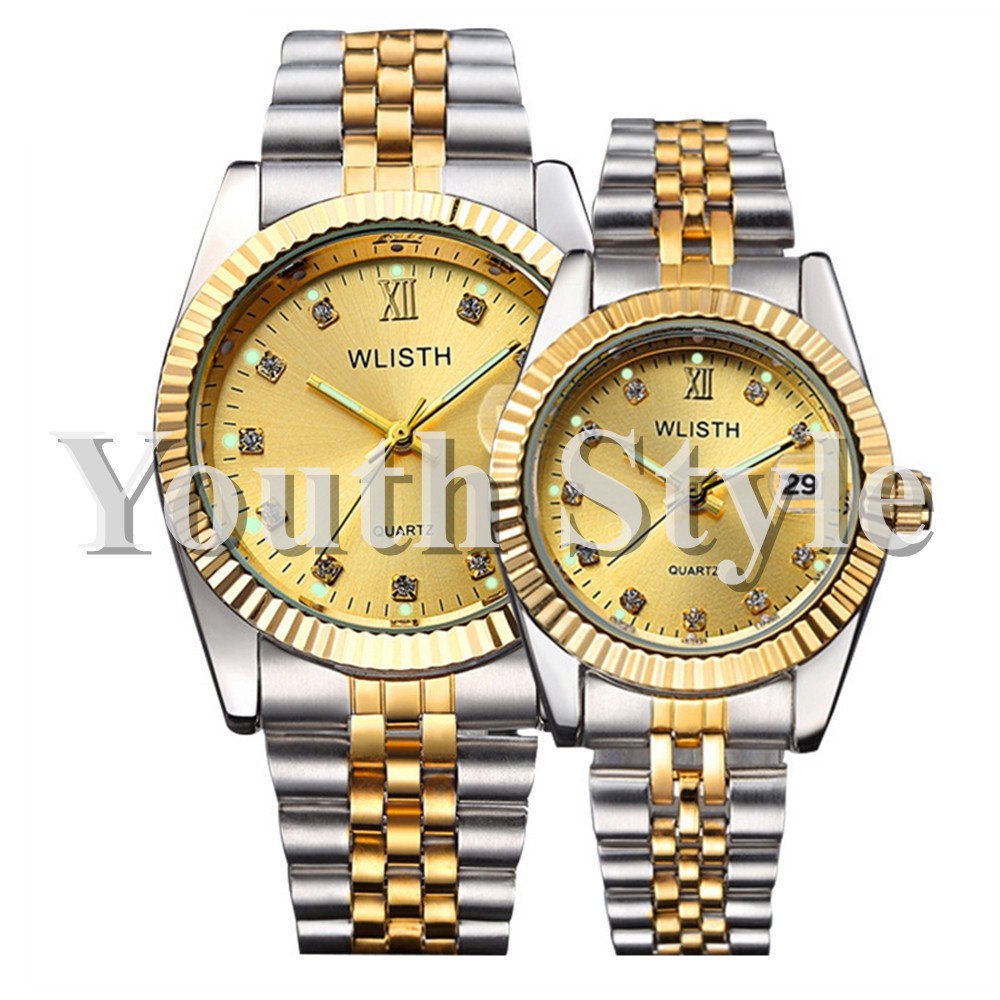 Couple Pair Watches Women Men Quartz Analog Wrist Watch | Shopee Malaysia