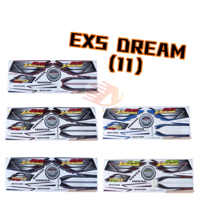 EX5 DREAM COVER SET STICKER COMPLETE SETS (11) COLOUR BLACK RED PEARL ...