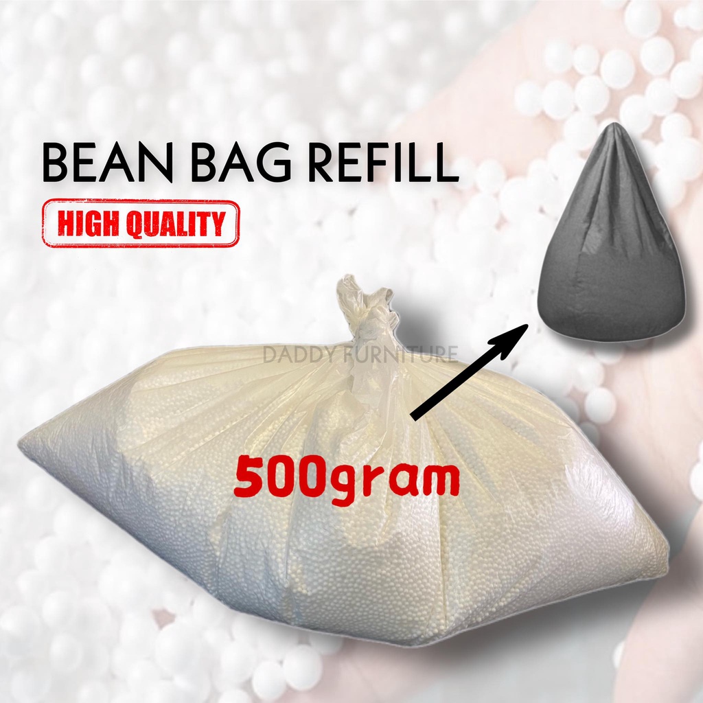 0.5KG BEAN BAG REFILL FILLING/BIJI KABUS / ISI BEAN BAG 懒人豆袋沙发--保丽龙粒 | Shopee Malaysia