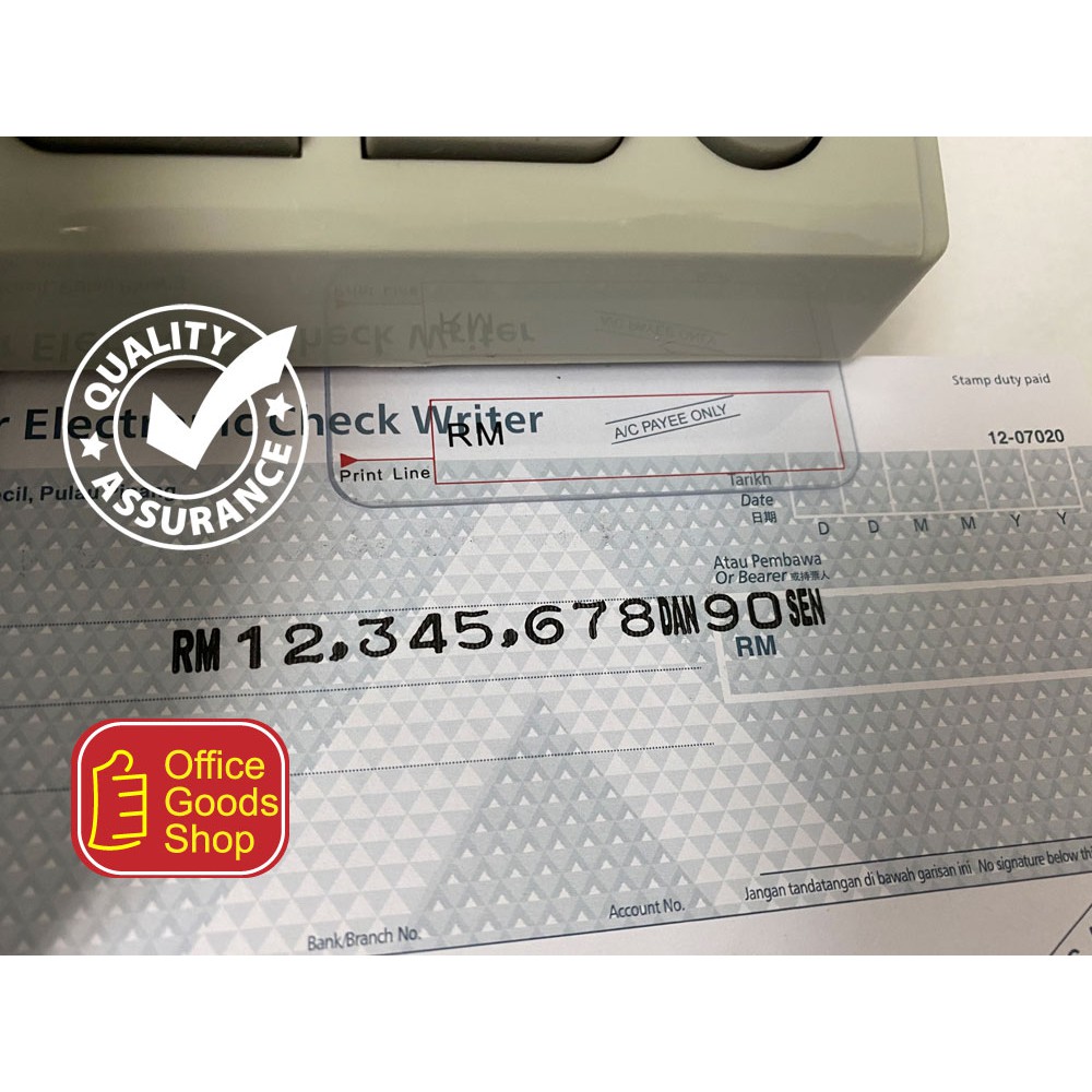 Electronic Cheque Writer Machine Printing 14 Digits Mesin Cek Printer ...