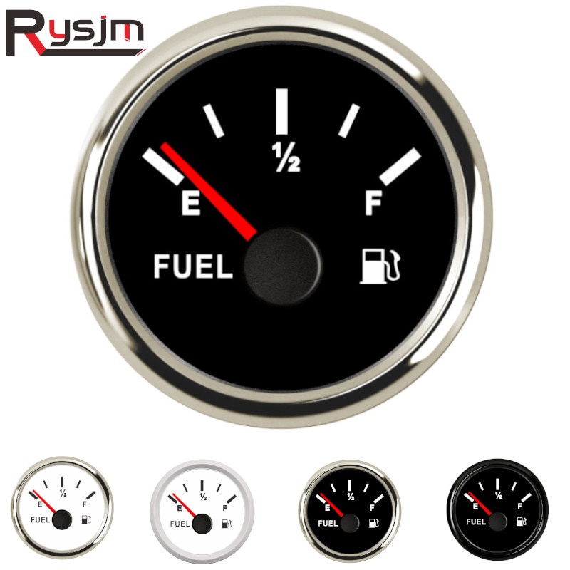 12/24V 0-190 Ohms 240-33 Ohms Auto Digital Fuel Level Gauge 52mm Boat Fuel Level Gauge Marine ...
