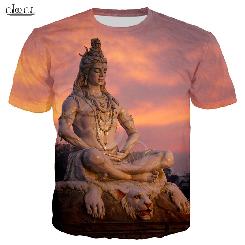 Hindu God Lord Shiva T-Shirt Women Men top 3D Print Lord Shiva T-shirts ...