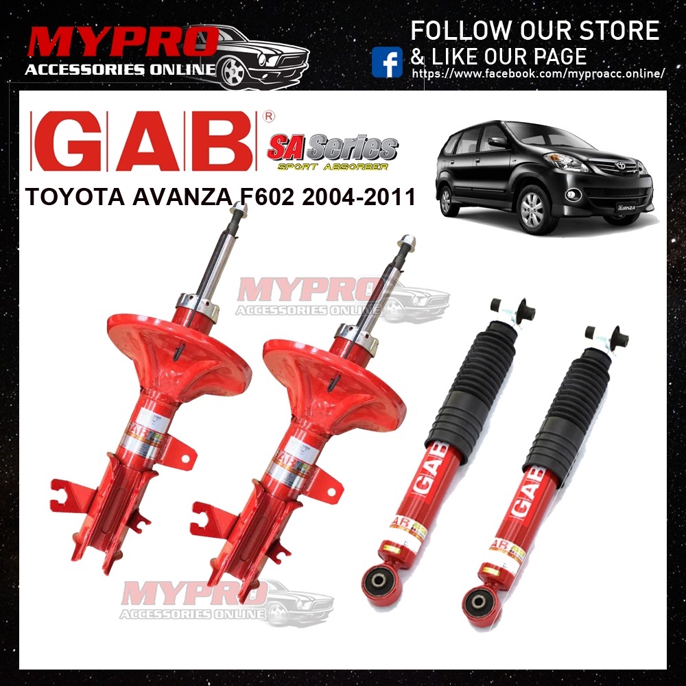 TOYOTA AVANZA F602 2004-2011 🚗 GAB SA Series Heavy Duty Sport Absorber🚗 ...