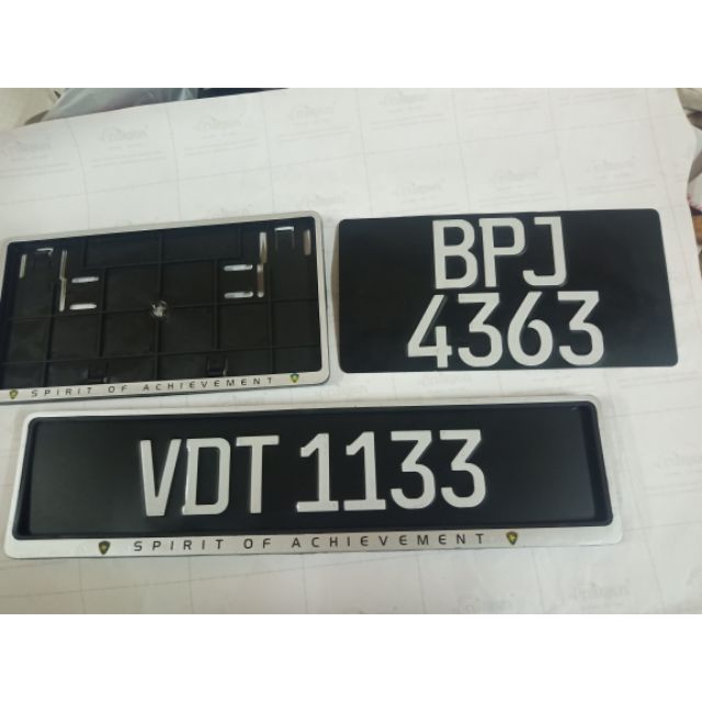 Car number plate aluminium (Euro Design) with frame | Shopee Malaysia