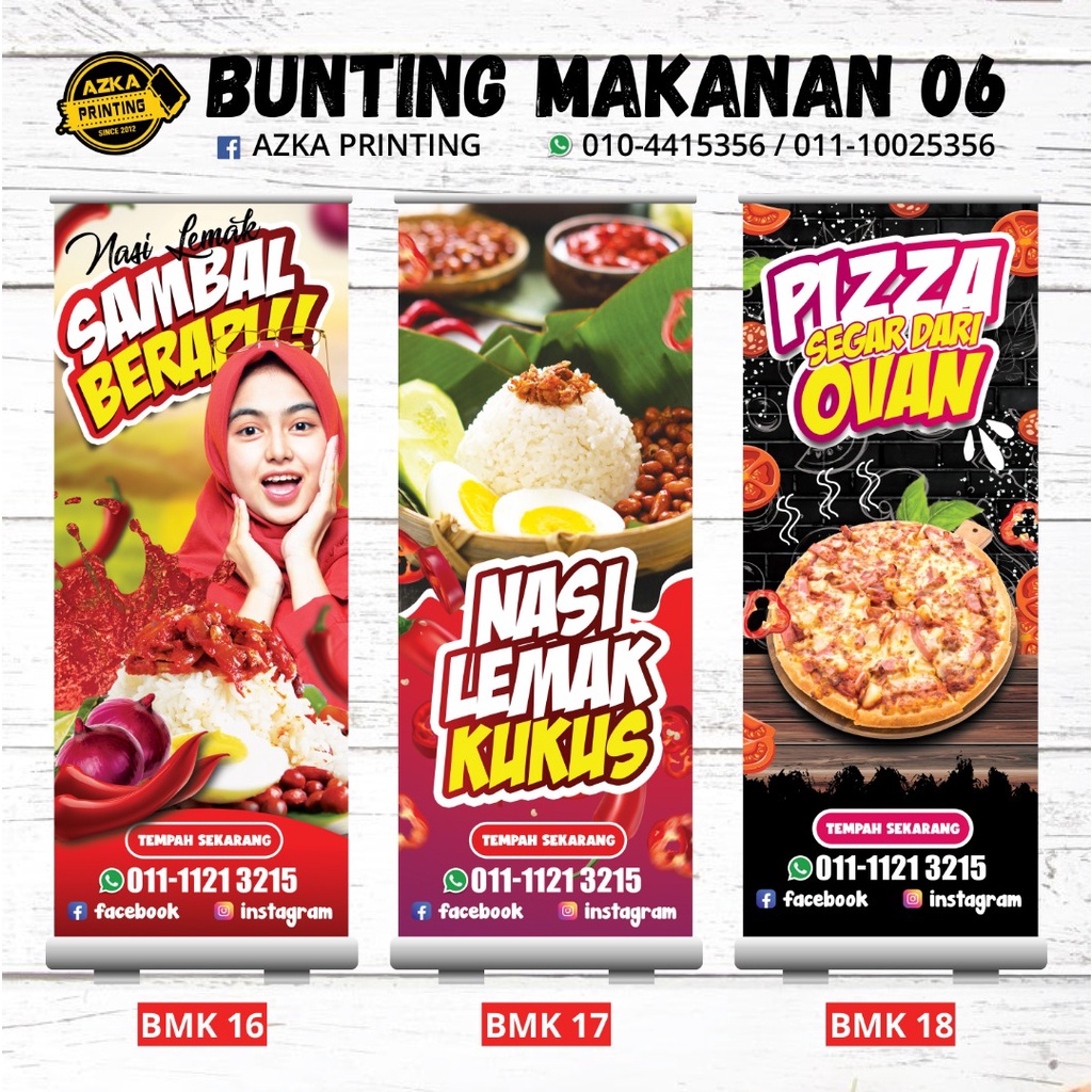 BUNTING MAKANAN PASAR MALAM 🔥 | JAGUNG | PIZZA | TAKOYAKI | SUSHI ...